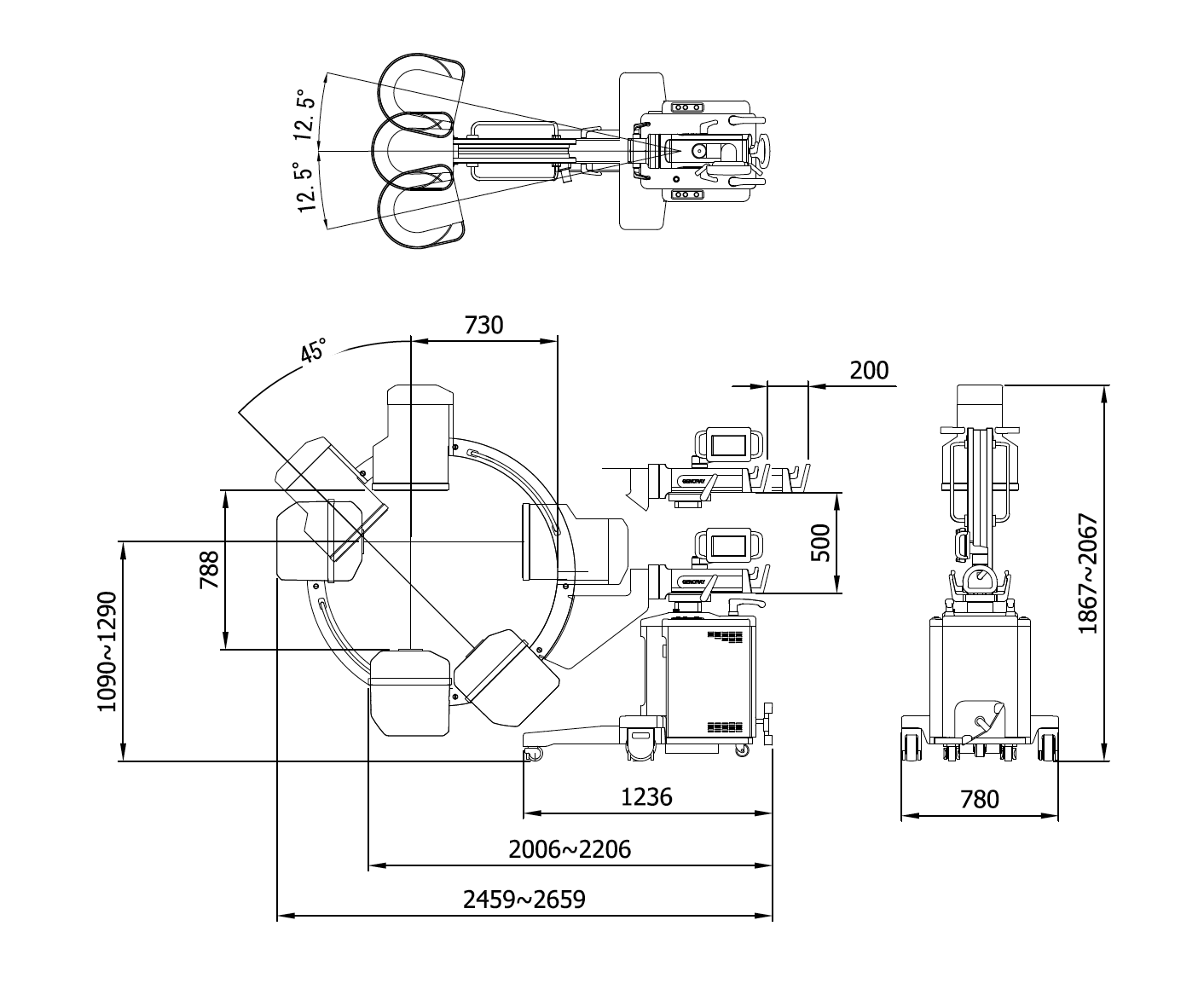 Genoray Zen-7000 C-Arm - Equipped MD